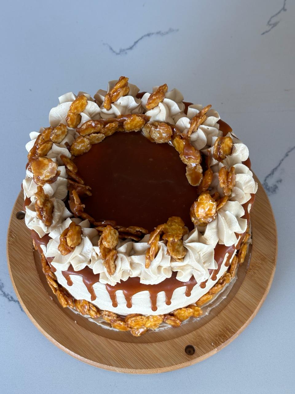 Gluten Free Salted Caramel Cornflake Cake
