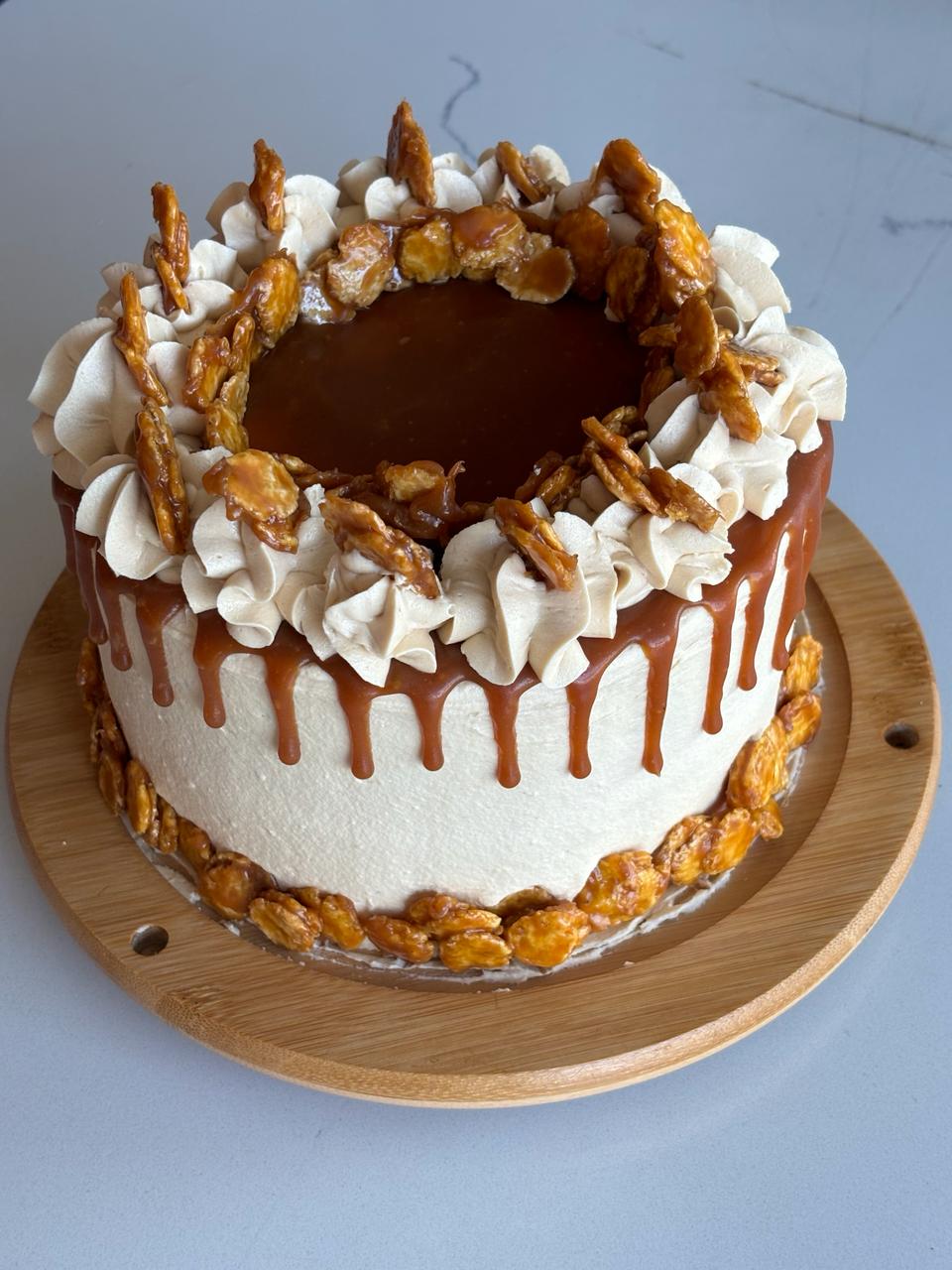 Gluten Free Salted Caramel Cornflake Cake